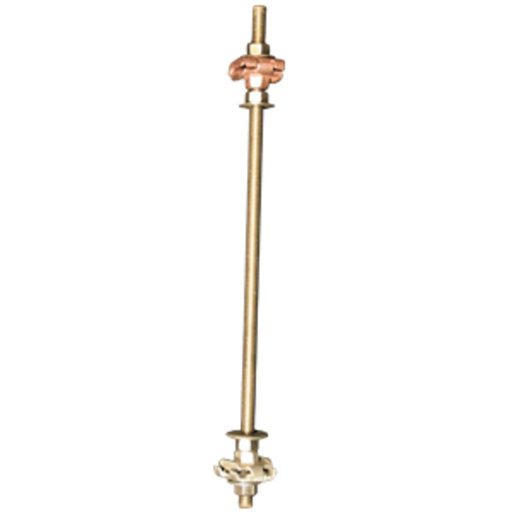 Lightning Protection Thru Rod Assembly 1/2 Inch x 18 Inch Brass