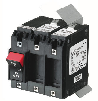 GROUND FAULT SENSING MODULE CIRCUIT BREAKER, 208V AC, 20A, THREE POLE