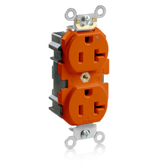 LEV-LOK ISOLATED GROUND DUPLEX RECEPTACLE OUTLET, HEAVY-DUTY INDUSTRIAL ...