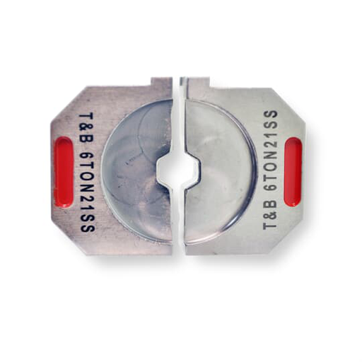 Stainless Steel Hex Die for 6 Ton Tools, Color Red, Die Code 21